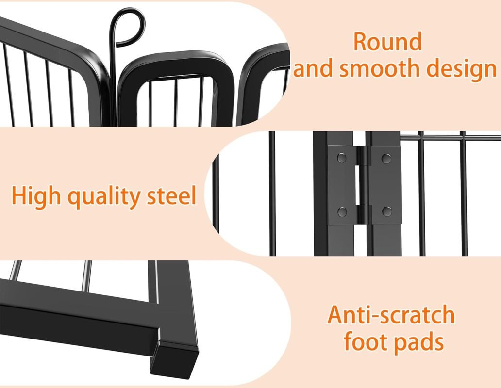 HOMIDEC Dog Pen, 8 Panel Puppy Pen with Door - Max & Co